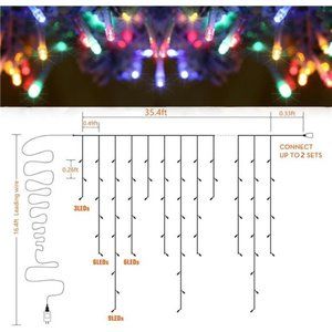 Holiday | Christmas Icicle Lights 354ft 432 Led Icicle String Lights ...